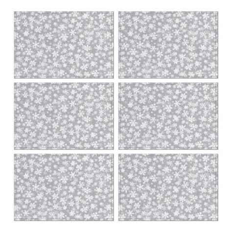 Christmas Placemats Set Of 6 12x17 Inch Waterproof Vinyl Table Mats