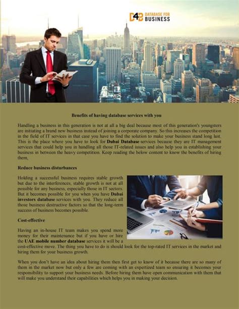 Dubai Investors Database Ppt