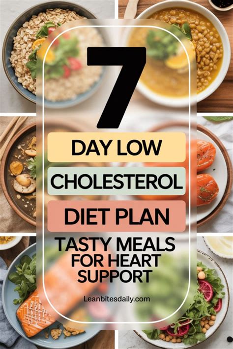7 Day Low Cholesterol Diet Plan Tasty Meals For Heart Support
