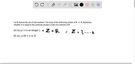 solved let r denote the set of real numbers for each of the following