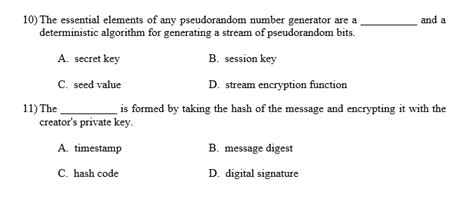 Solved And A The Essential Elements Of Any Pseudorandom Chegg