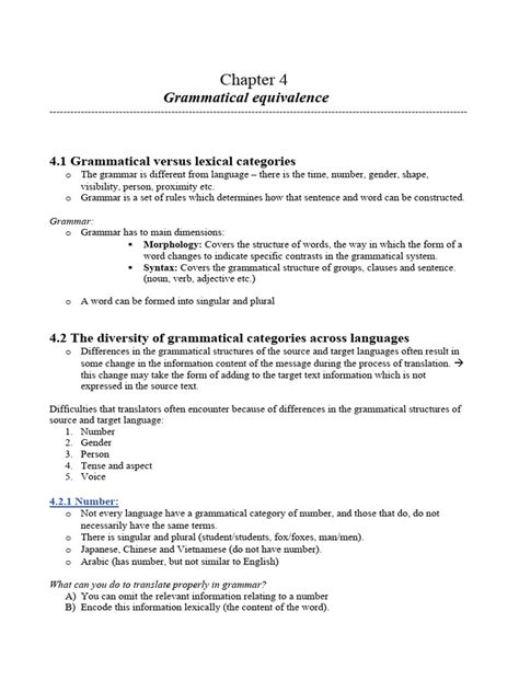 chapter 4 grammatical equivalence pdf grammatical number