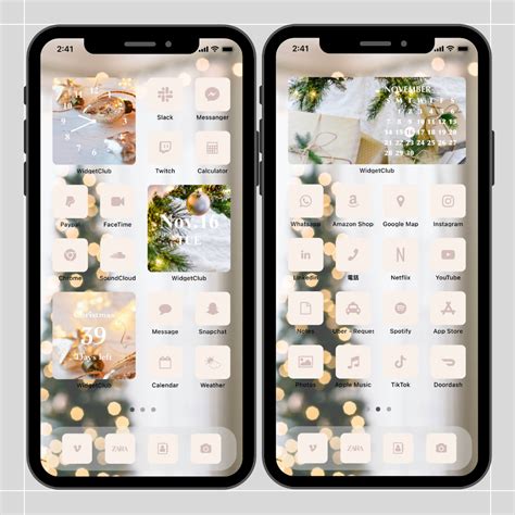 크리스마스 홈 화면 설정 아이디어 Widgetclub