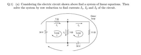 Solved Q A Considering The Electric Circuit Shown Chegg