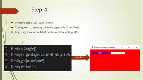 char word counter in python with simple gui project ppt