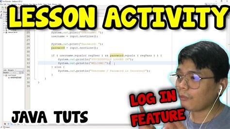 07 Basic Java Tutorial 1st Activity Simple Login Feature Youtube