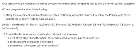 Solved Your Task Is To Use A Python Dictionary To Provide Chegg