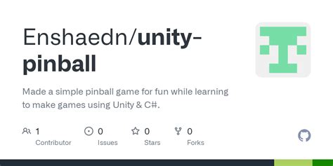 Github Enshaednunity Pinball Made A Simple Pinball Game For Fun While Learning To Make Games