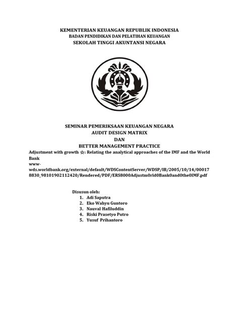 Audit Design Matrix Pdf