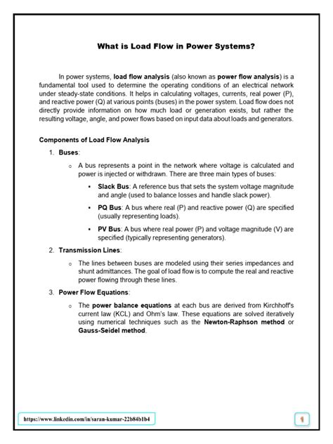Understanding Load Flow Analysis 1729173222 Pdf Electronic Engineering Power Engineering