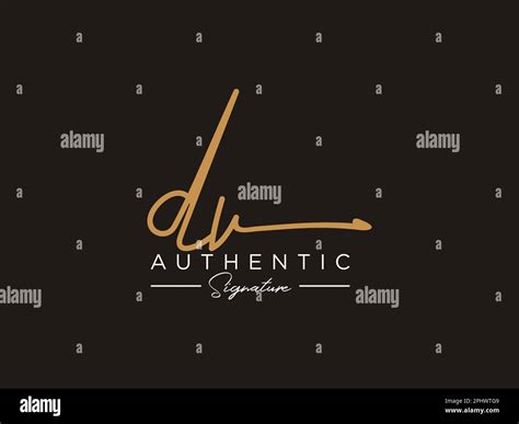 Letter Dv Signature Logo Template Vector Stock Vector Image And Art Alamy