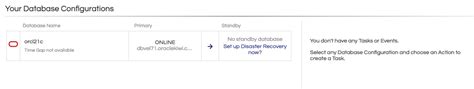 create oracle configuration dbvisit support