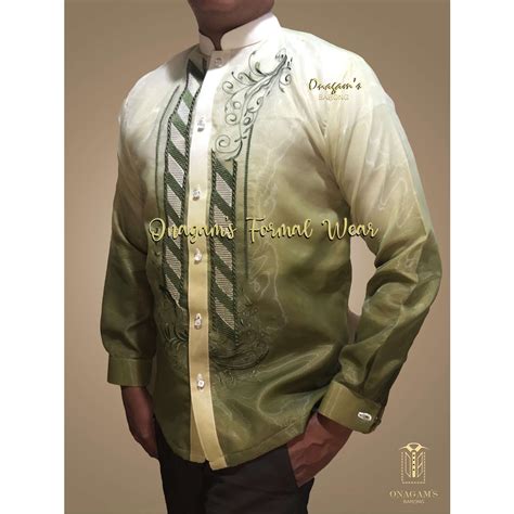 Colored Barong Tagalog Customizable Size Shopee Philippines