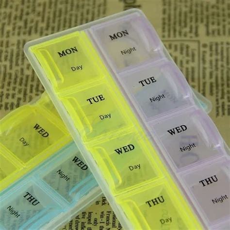 0373 7 Days A Week Tablet Pill Medicine Box Holder Storage Organizer Container Case At ₹ 36