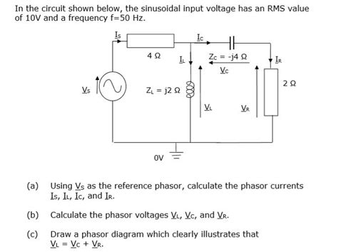 Solved In The Circuit Shown Below The Sinusoidal Input Chegg