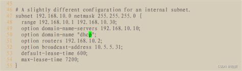 保姆级讲解 Dhcp服务器的搭建、配置与管理linuxdhcp服务器的搭建 Csdn博客