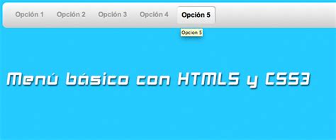 Como crear un menú básico con HTML y CSS Capa