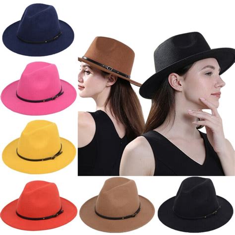 Black Red Wool Patchwork Felt Jazz Fedora Hats Buc Vicedeal