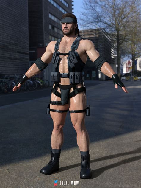 Rule 34 3d Brown Hair Facial Hair Male Male Only Metal Gear Metal