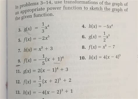 Solved In Problems 3 14 Use Transformations Of The Graph Of