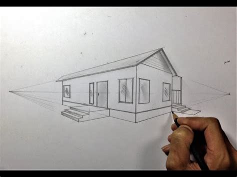 How To Draw Two Point Perspective Of A House