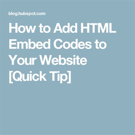 How To Add Html Embed Codes To Your Website Quick Tip Coding