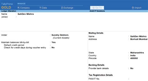 How To Delete Ledger From Tallyprime Ankit It Solutions Ai Solutions