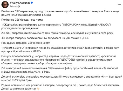 Шабунін прокоментував підозру НАБУ Іллі Вітюку Цензор НЕТ