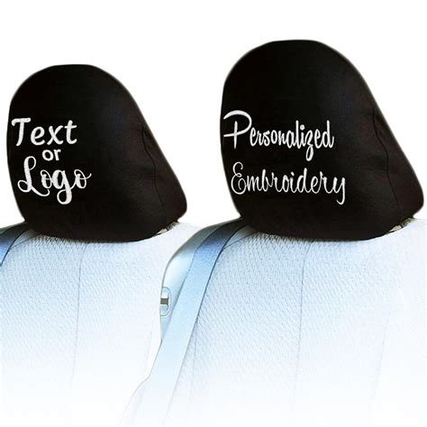 Embroidered Head Rest Car Etsy