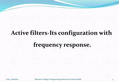 module 1 active filter its configurations with frequency response ppt