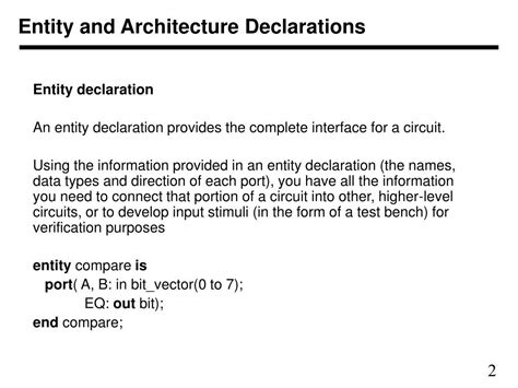 Ppt Entity And Architecture Declarations Powerpoint Presentation
