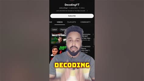 Decodingyt Growth Secret How Decoding Yt Complete 100k Subscriber In Just 13 Videos Secret
