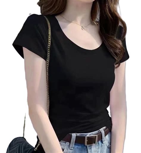 으니샵 2컬러2사이즈 기본u넥반팔티 여성반팔티셔츠 여자반팔티셔츠 기본티셔츠 반팔티셔츠 여름티셔츠 슬림핏 티셔츠 기본 라운드넥 유넥 이너 반팔티 여성반팔티 여자반팔티 기본반팔티