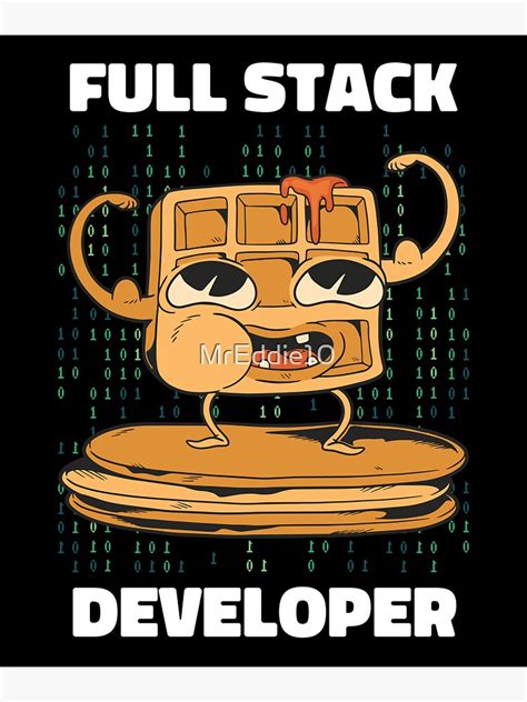 Funny Retro Full Stack Developer Art Sticker For Sale By Mreddie10