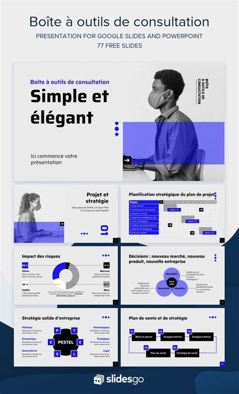 Simple et élégant Boîte à outils de consultation Powerpoint
