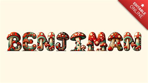 Benjiman Mushroom Alphabet Font Text Effect Generator