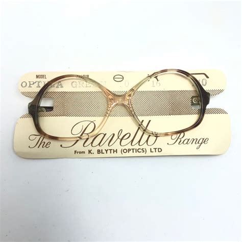 Vintage Optima Eyeglasses Glasses Frame Brown Clear U Gem
