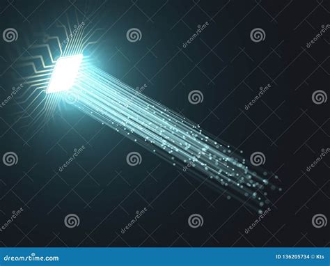 Central Processing Unit Artificial Intelligence Stock Illustration