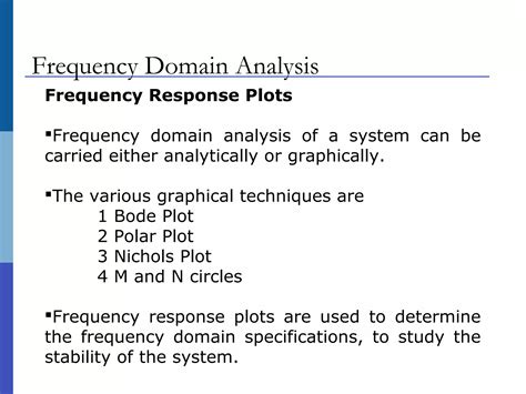 Ppt On Time Domain And Frequency Domain Analysis Ppt