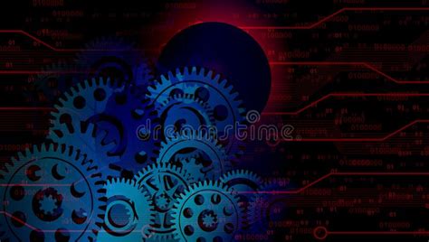 Futuristic Global Molecules Technology With Linear And Polygonal Pattern Shapes Stock