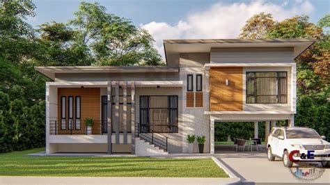 Beautiful Modern Half Storey House Design 4 Bedrooms 4 Bathrooms Full Floor Function Home