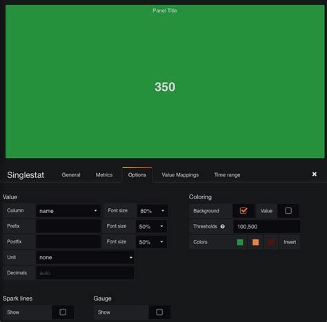 Grafana 500 11057pre1 Coloring In Singlestat Not Working With Mysql · Issue 10418 · Grafana