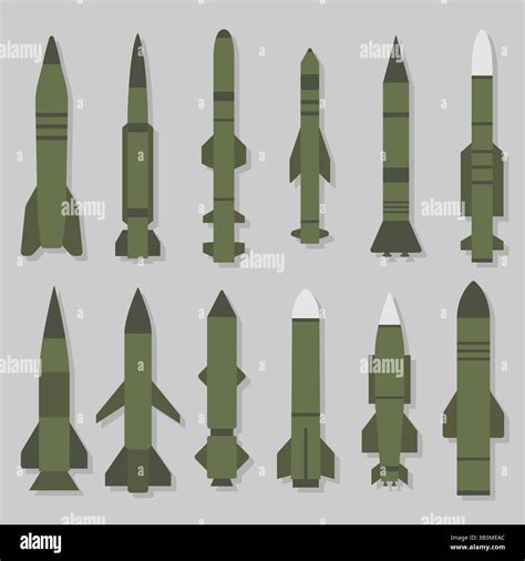 Space Art Rockets Set Isolated Vector For Icons Web Space Postcard Poster Clothing Print