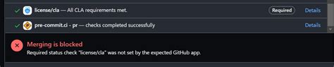 Merging Blocked By Licensecla Check · Issue 832 · Microsoftinnereye
