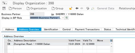 Mapping Of Address Data Between Business Partner A Sap Community