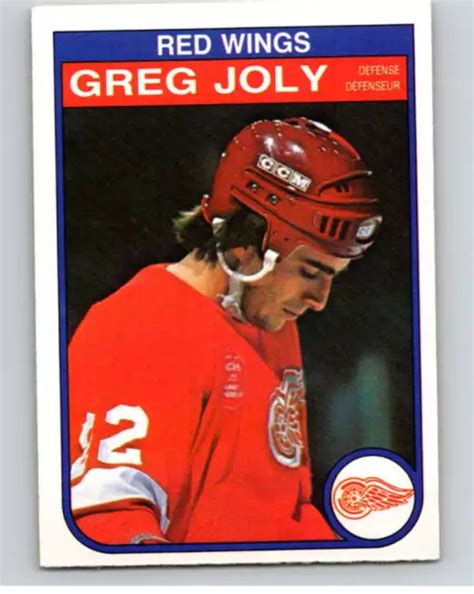 1982 83 O Pee Chee 86 Greg Joly Detroit Red Wings V57720 Eur 1 01 Picclick Fr