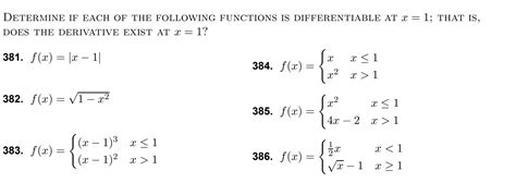 Solved Determine If Each Of The Following Functions Is