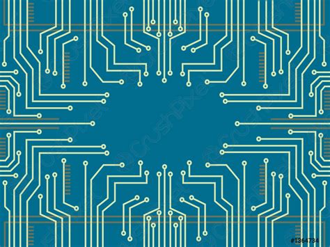 Microchip Line Technology And Space Abstract Background Stock Vector Crushpixel