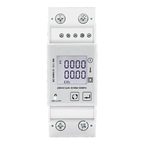 Sdm Modbus 230v Singe Phase Multifunction Energy Meter With Pulse Output V A W Kwh Din Rail