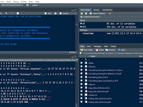 Calculating Descriptive Statistics In R